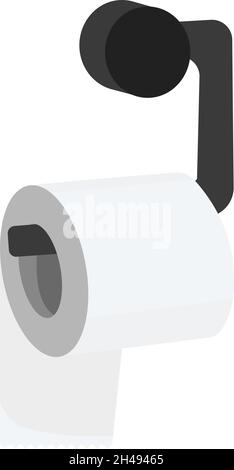 Empty toilet paper roll on a white background. Vector illustration ...