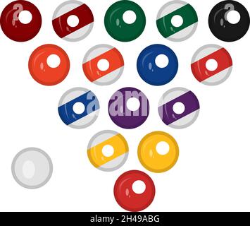 snooker balls set on a white background Stock Vector Image & Art - Alamy