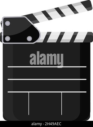 Clapper board icon on white background. Vector flat film video ...
