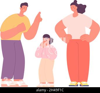 Mother discipline kid. Shouting mom punish cry guilty baby in bad ...