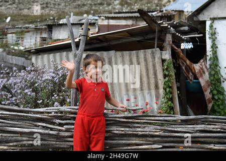 Chechnya. Russia - Sept 12, 2021: Restored towers and castle in Sharoy ...