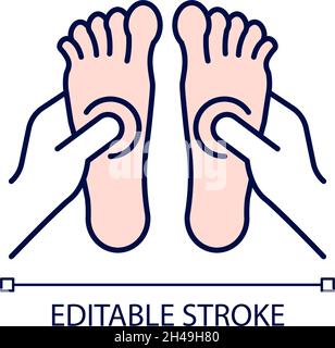 Reflexology color line icon. Pictogram for web page, mobile app, promo ...