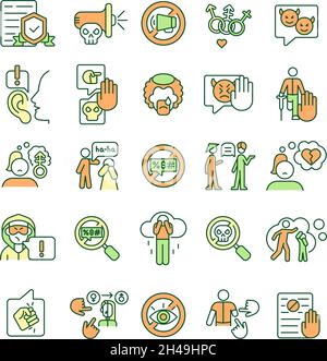 Insult color line icon. Verbal bullying. Harassment, social abuse and ...