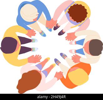 Meeting new friends isolated cartoon vector illustration. child ...