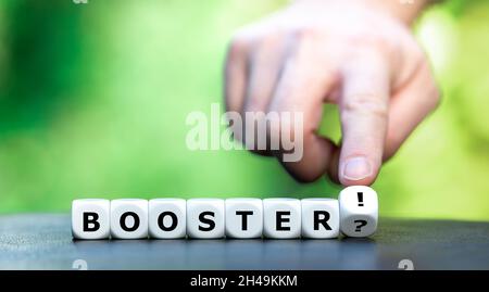 Symbol for a covid booster shot. Turns dice and changes the expression ...