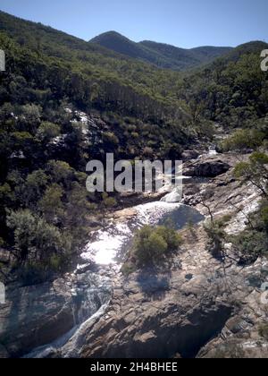 Waterfall Creek rock pools, a popular swimming spot in Mt Walsh ...