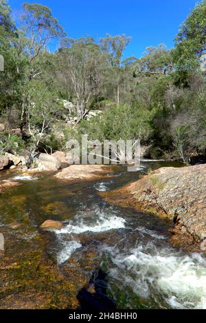 Waterfall Creek rockpools in the Mt Walsh National Park near Biggenden ...