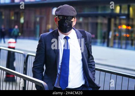 Pc Deniz Jaffer arrives at the Old Bailey in London, where he is ...