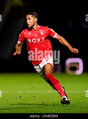 Nottingham Forest's Max Lowe during the Sky Bet Championship match at ...