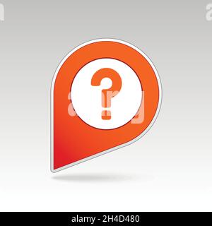 Question mark pin map icon. Map pointer. Map markers. Vector ...