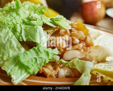 Green Fig and Saltfish for green bananas, national dish of the island ...