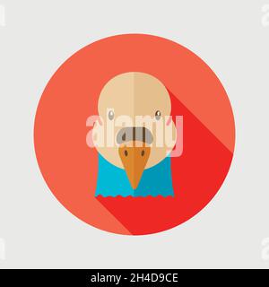Dove flat icon. Animal head vector symbol eps 10 Stock Vector Image ...