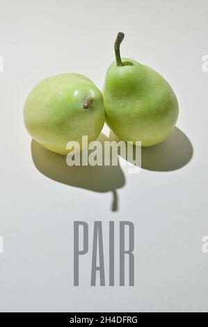 Abstract Homonyms Example Pair of Pears Stock Photo - Alamy