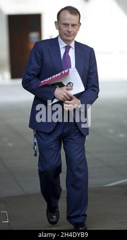 Andrew Marr leaves BBC Broadcasting House in London Stock Photo - Alamy