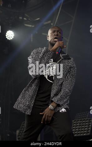 Stormzy plays on the Main Stage at Boardmasters Festival 2017 at ...