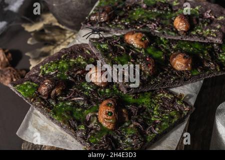 Scary white edible Halloween ghost appetizers for party snacks or ...