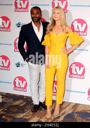 Portia Oduba attending the TV Choice Awards held at the Hilton Hotel ...