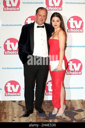 Ross Boatman and guest attending the TV Choice Awards held at the ...