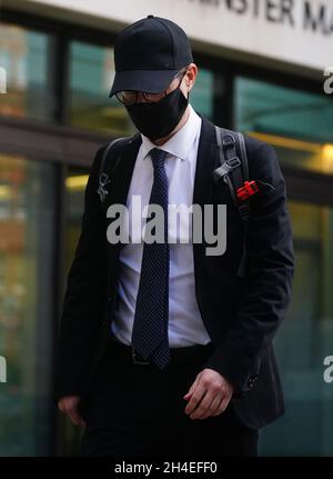Detective Inspector Neil Corbel, 40, leaving Westminster Magistrates ...
