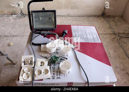 House repair work, electrical, plumbing, paint job Stock Photo - Alamy