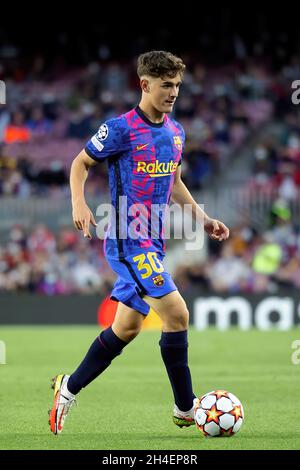 BARCELONA - OCT 9: Gavi in action during the LaLiga match between FC ...