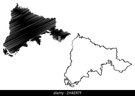 Darbhanga district (Bihar State, division, Republic of India) map ...