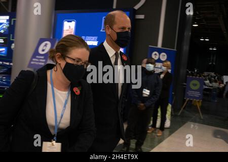 Glasgow, UK. Prince William attends the 26th UN Climate Change ...