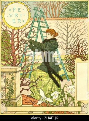 Eugène Grasset’s calendar commissioned by the Parisian department store ...