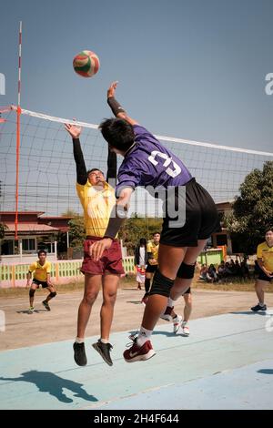 LOEI, THAILAND - Oct 11, 2021: A crane loading tree branches on the ...