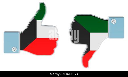 kuwait flag in hand. Patriotic background. National flag of Kuwait ...