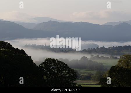 Early morning Fog over Keswick, taken from Applethwaite and Millbeck ...