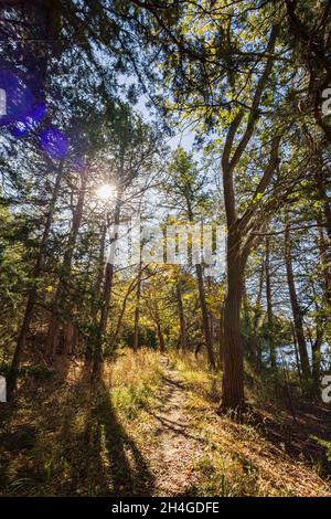 Sunny view of the landscape inside the Boiling Springs State Park at ...