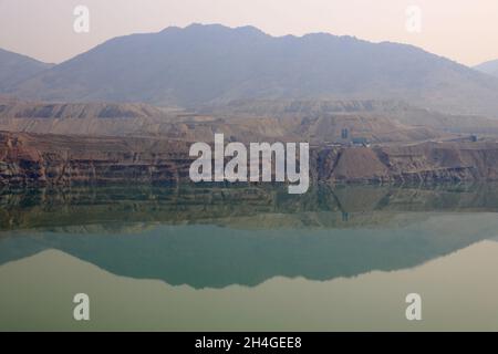 Berkeley Pit, a former open pit copper mine filled with heavily ...