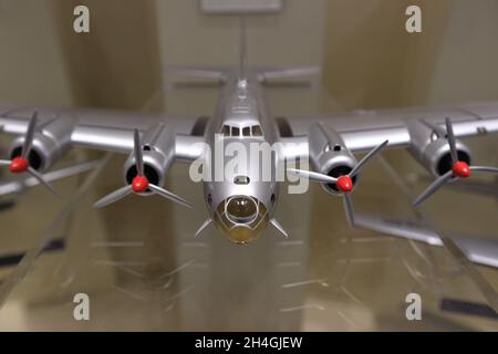 The model of Boeing Y1B-17A Flying Fortress, a turbo supercharged ...