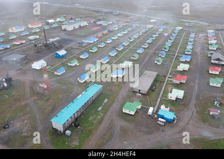 New Chaplino, Chukchi region, Russia - July 3, 2020: Sight at ...