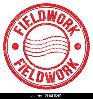 FIELDWORK text written on red rectangle stamp sign Stock Photo - Alamy