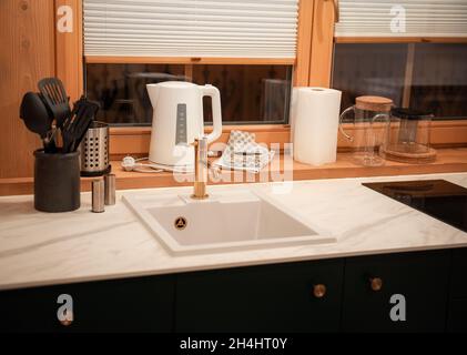 Decorative kitchen and table style, little house concept Stock Photo ...