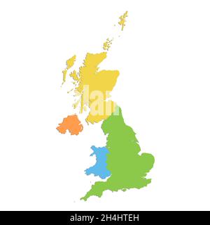 Map of United Kingdom administrative divisions ca. 1975 Stock Photo - Alamy