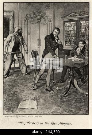 'The Murders in the Rue Morgue' - illustration from short story by ...