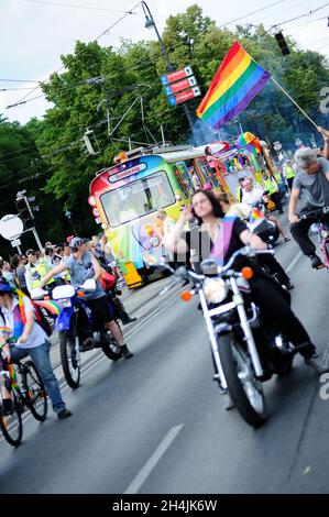 Vienna, Austria. June 14, 2014. Rainbow parade 2014 in Vienna Stock ...