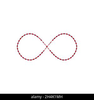 infinity symbol, simple icon dashed line. dotted icon. Stock vector ...