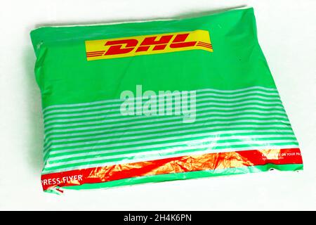 DHL flyer package envelope Stock Photo - Alamy