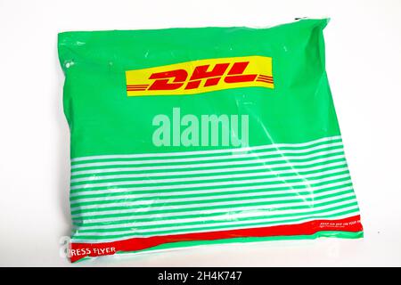 DHL flyer package envelope Stock Photo - Alamy