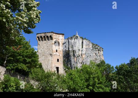 Medieval Hexagonal Stone Tower, part of the Old Town Ramparts of ...