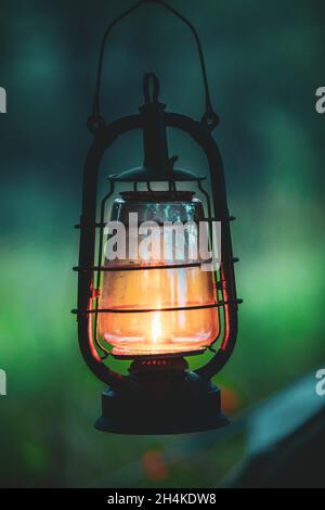 Old German Wehrmacht Times Of World War II Vintage Lantern With Burning ...