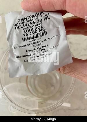 Omnipaque iohexol contrast media oral solution to be taken before a CT ...