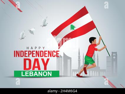Flag of Lebanon, Lebanese Republic, November 22 - Lebanese Independence ...