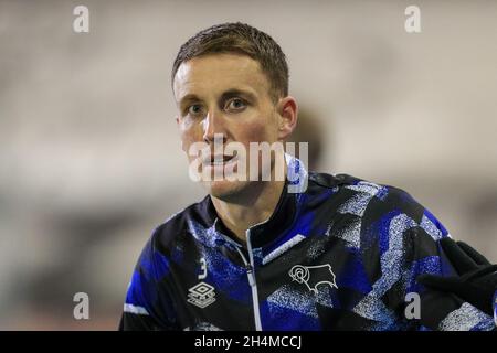 Craig Forsyth of Derby County before the Sky Bet Championship match ...