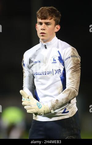 Patrick Boyes of Hartlepool United during the pre-match warm-up during ...