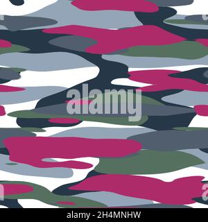 Seamless colorful happy camoflauge inspired surface pattern design for ...